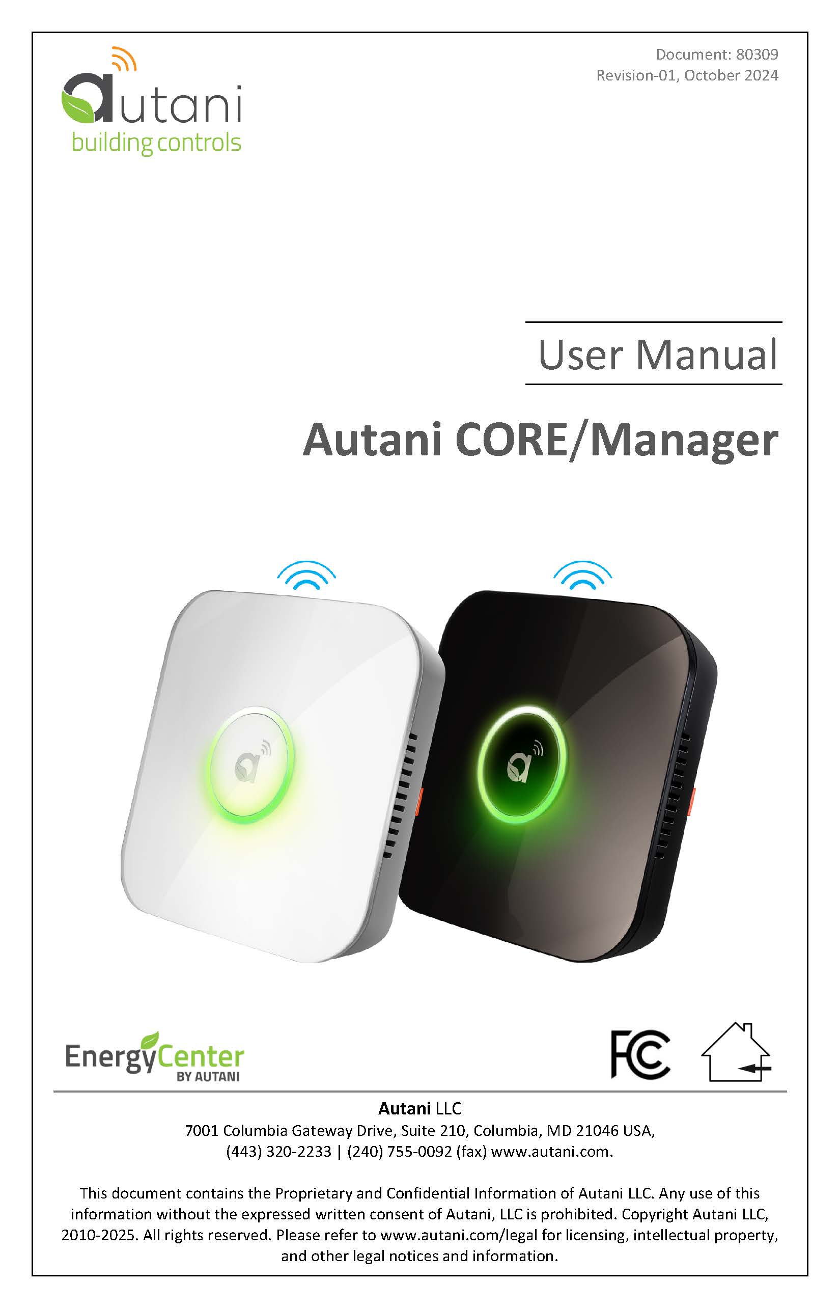 Autani CORE/Manager User Manual (Legacy) – Autani Support